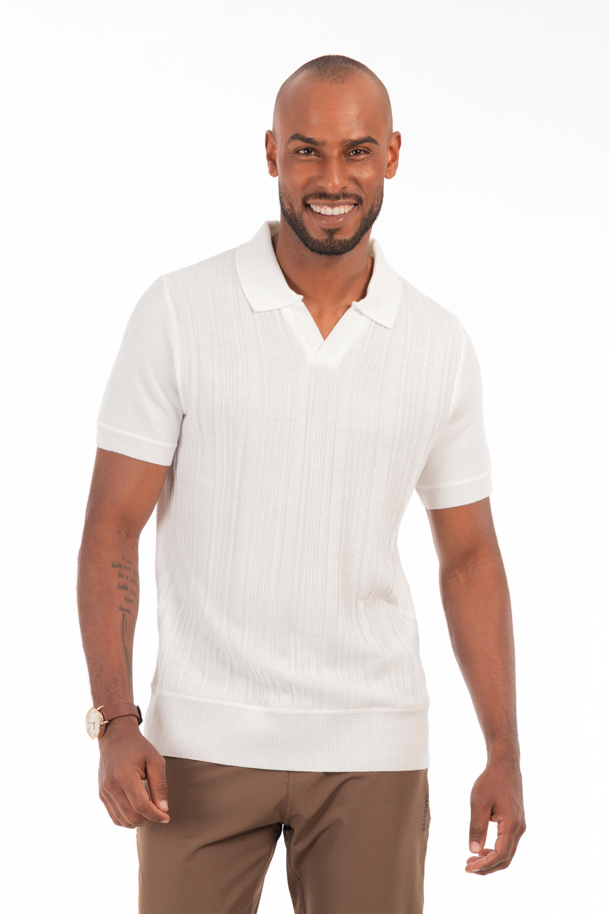 Polo Tricot Masculina Gangster – Camiseta Estilo T-shirt com Textura ...